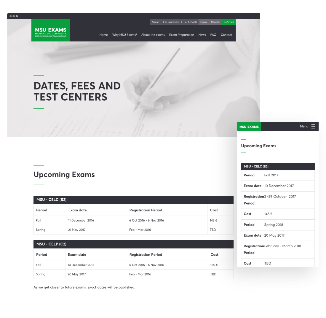 Michigan State University Exams | PB